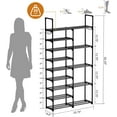9 Tiers Shoe Rack Shoe Storage Shoe Organizer 30-35 Pairs Shoe Tower ...