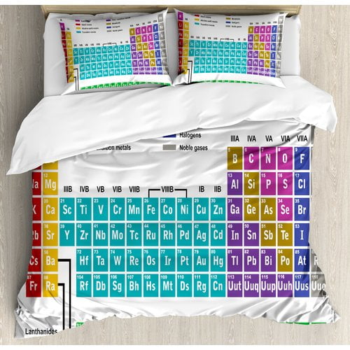 Ambesonne Periodic Table Educational Artwork for Classroom Science Lab ...