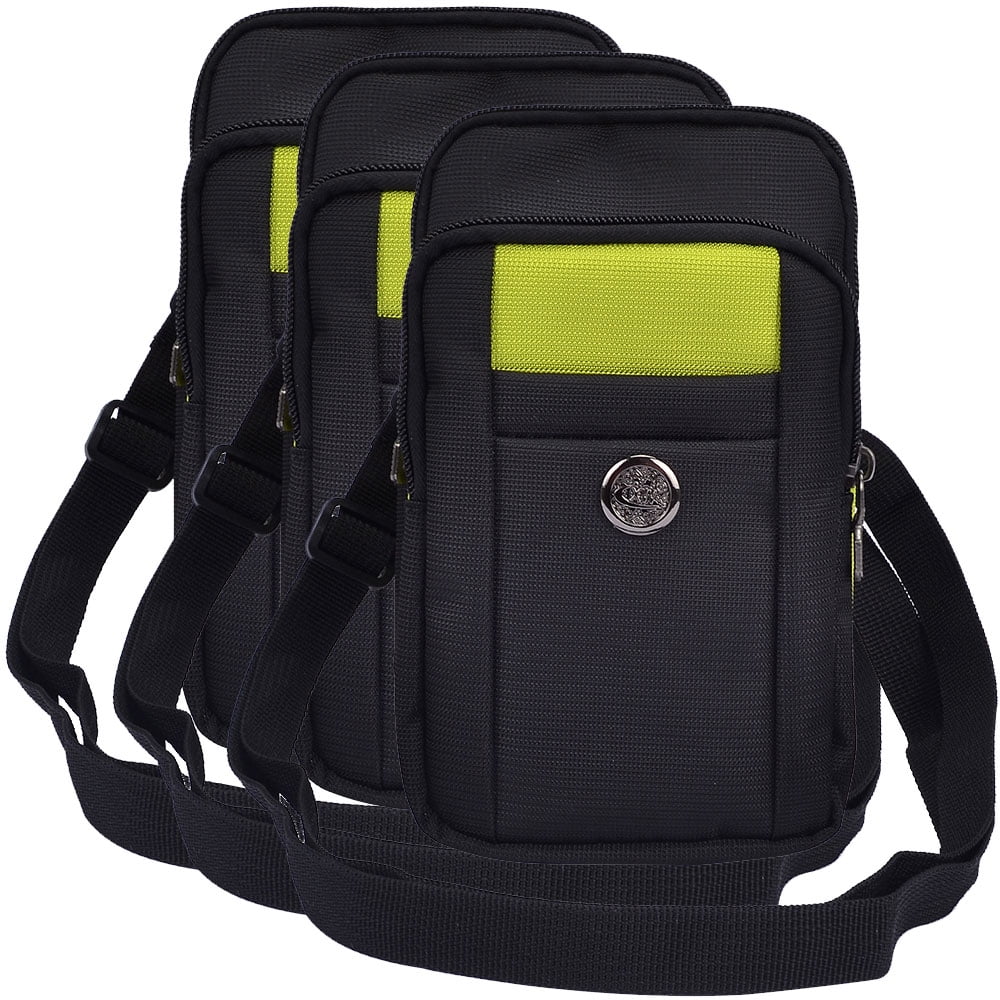 BUNDLE (3 pcs): Sports Travel Carrying Pouch (Green) with Detachable ...