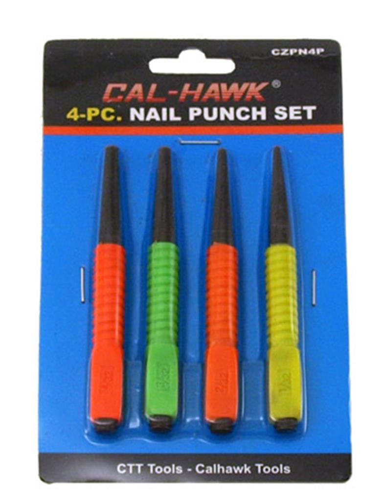 Cal Hawk Tools 4-pc. Nail Punch Set - Walmart.com