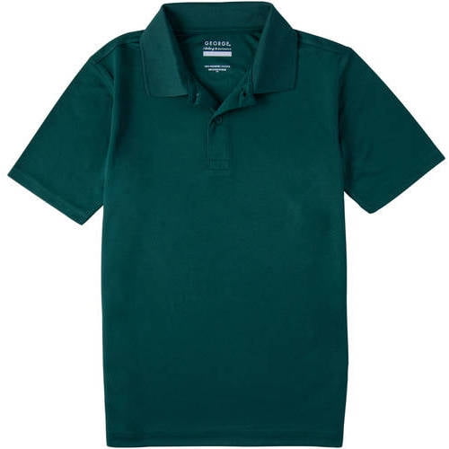 George Boys School Uniform Short Sleeve Performance Polo Shirt (Little ...