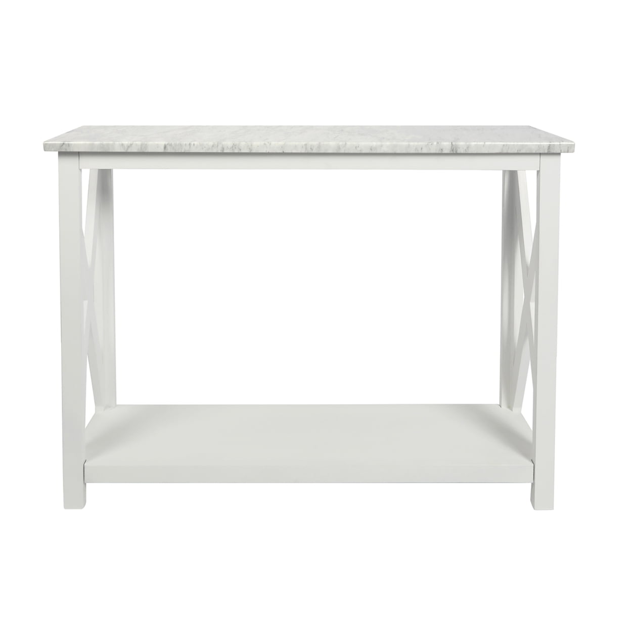 Modern Durable Agatha Italian Carrara White Marble Console Table with ...