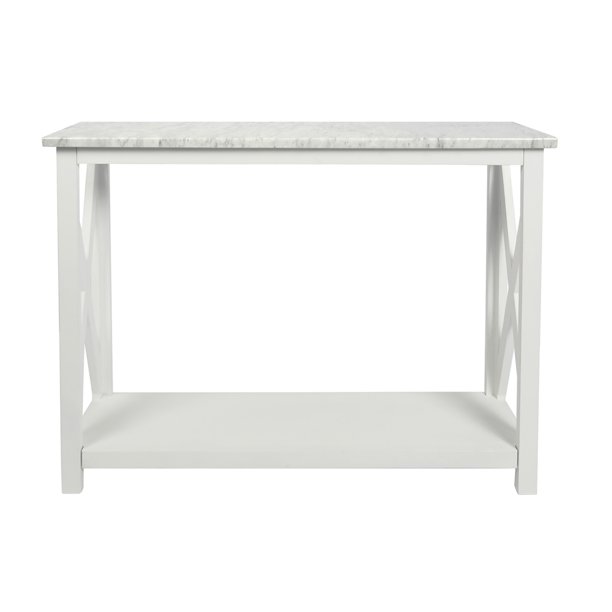 Modern Durable Agatha Italian Carrara White Marble Console Table with ...