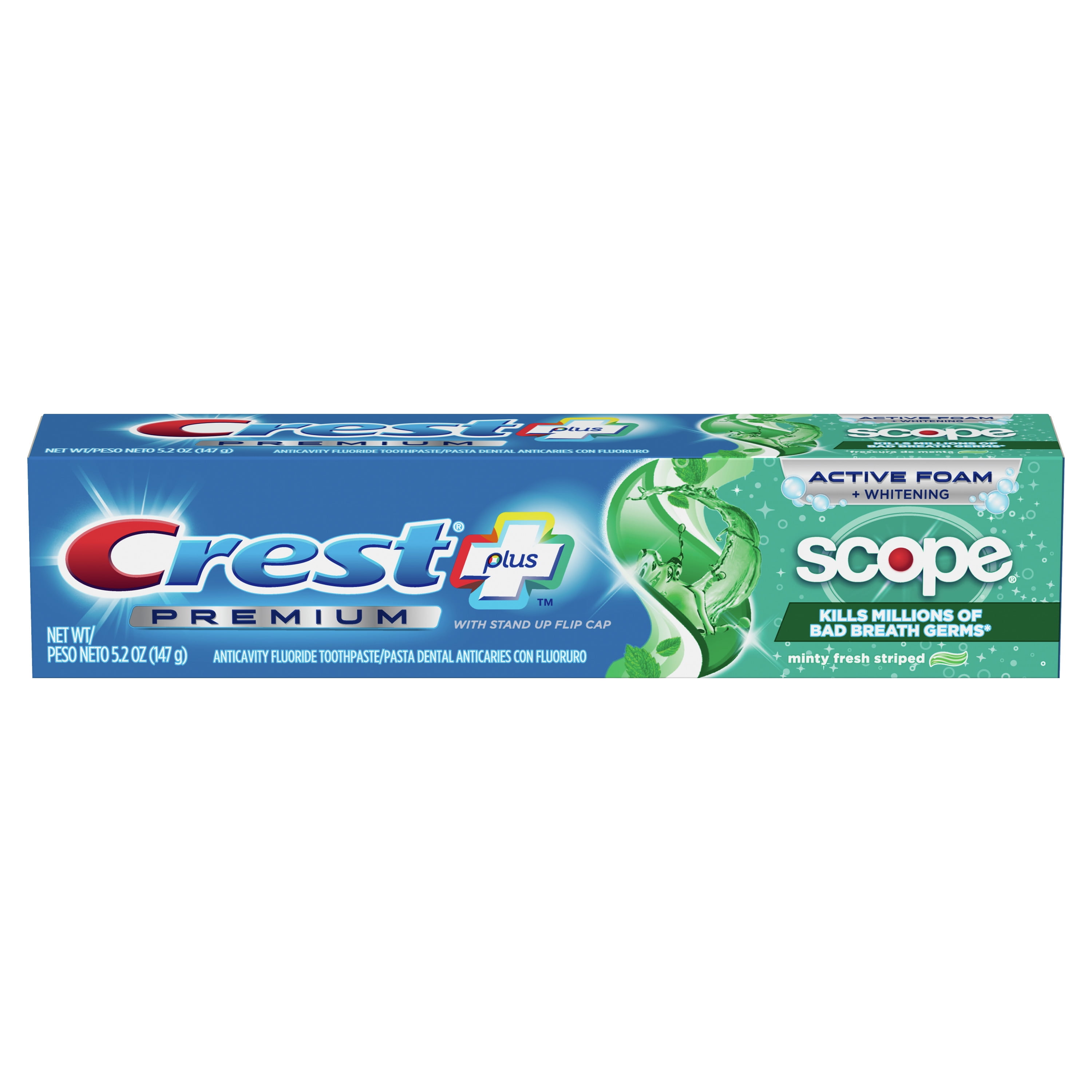 Crest Premium Plus Scope Toothpaste, Minty Fresh Flavor, 5.2 oz ...