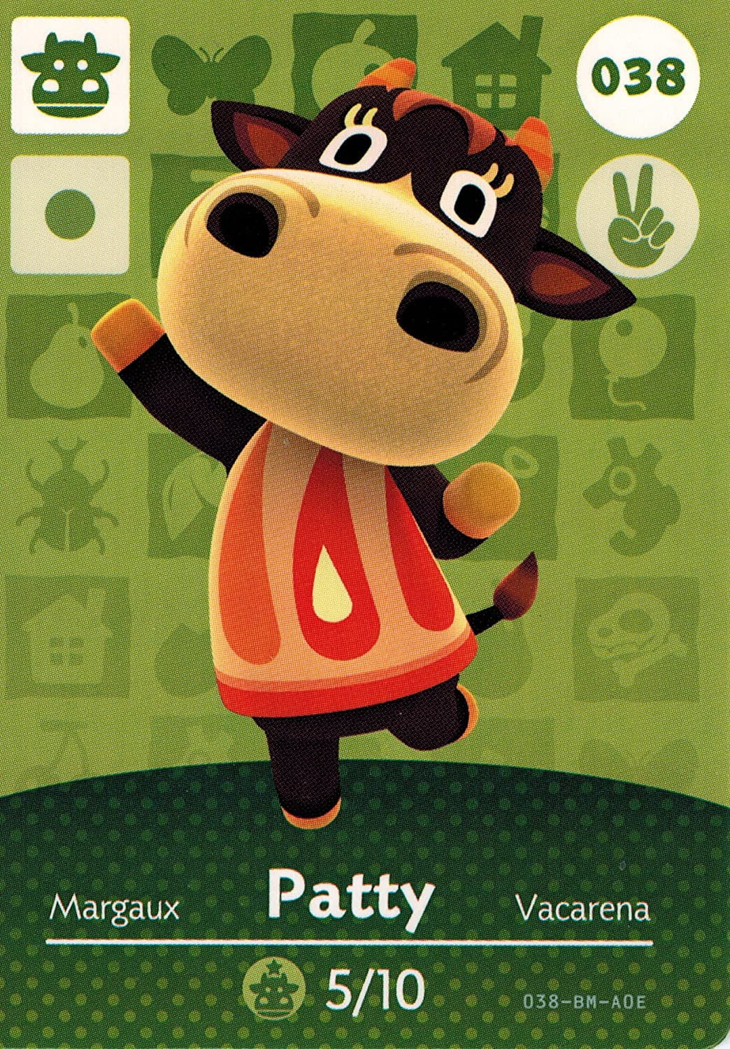 Nintendo Animal Crossing Happy Home Designer Amiibo Card Patty 038/100 ...