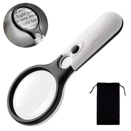 1 Pcs Magnifying Glass With Light,3x ,45x Handheld Magnifier,led ...