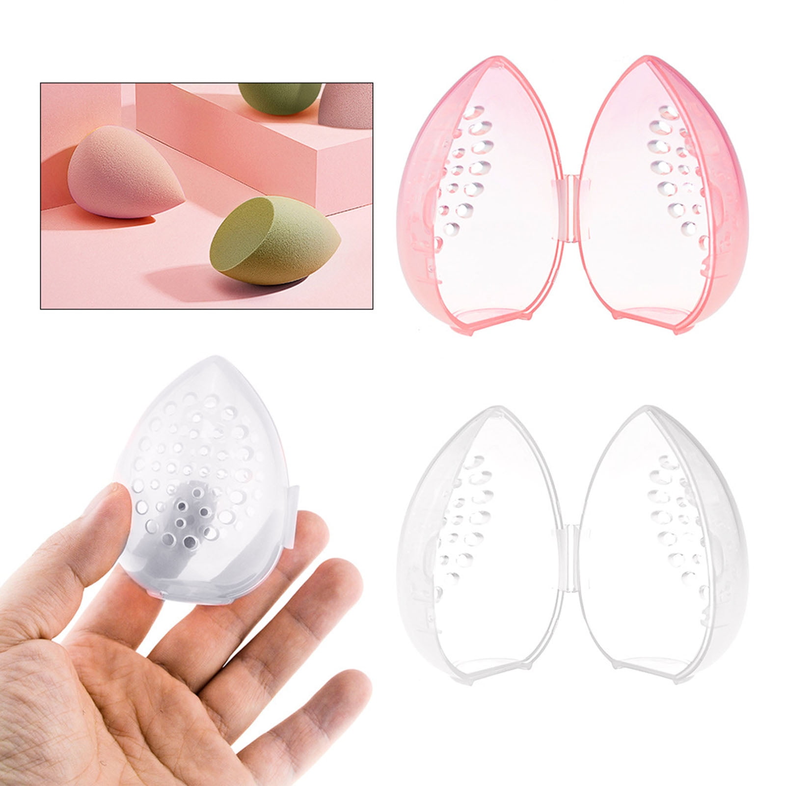 SPRING PARK Makeup Beauty Powder Puff Blender Egg Sponge Drying Stand ...