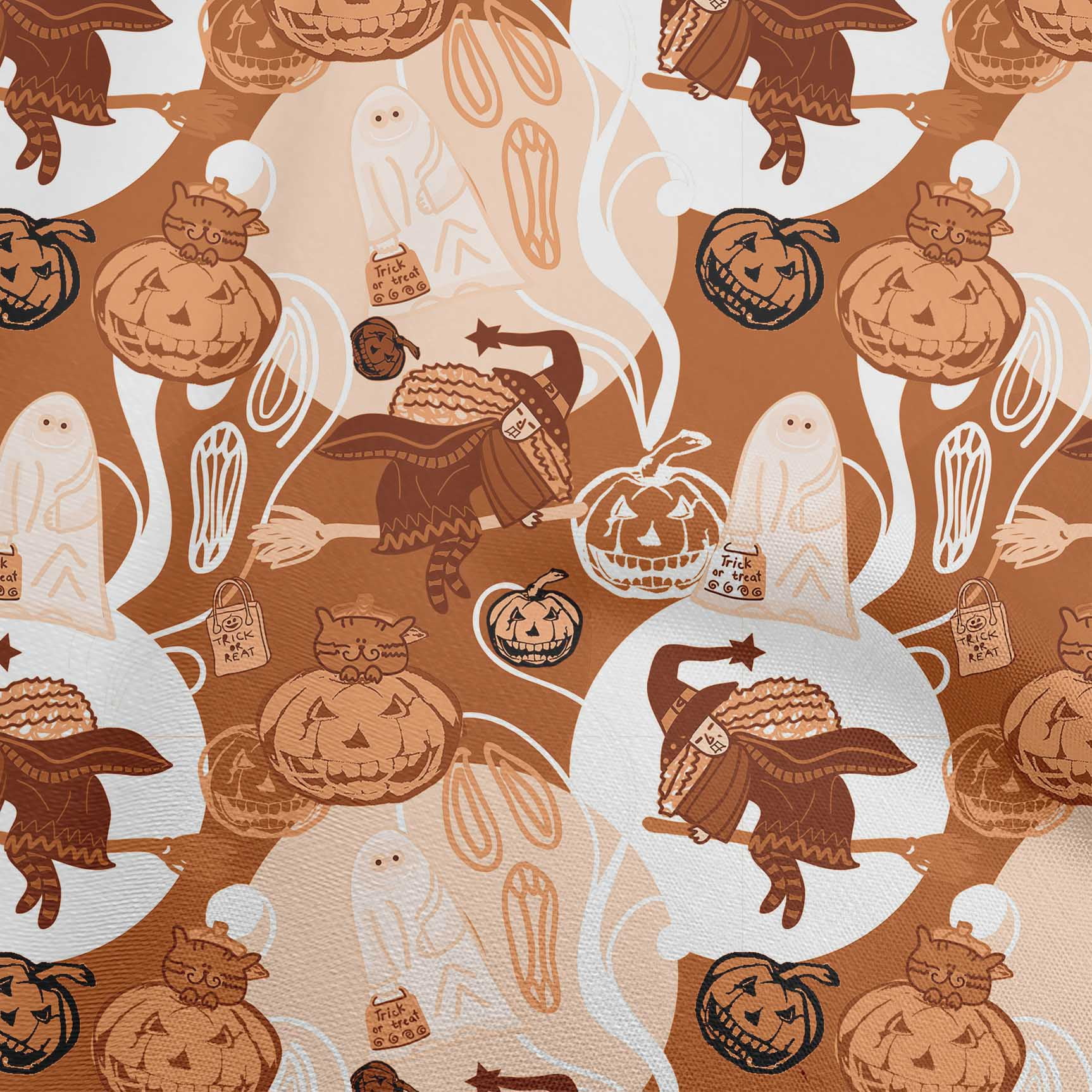 oneOone Silk Tabby Rust Brown Fabric Halloween Dress Material Fabric ...