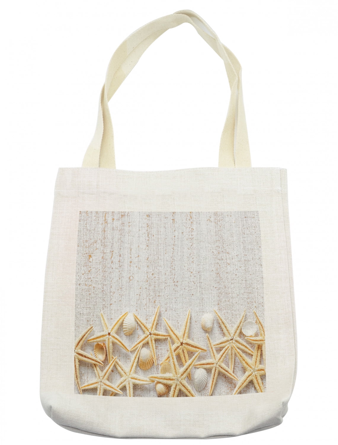 Seashells Tote Bag, Sea Shells on Timber Pattern Tropical Honeymoon ...