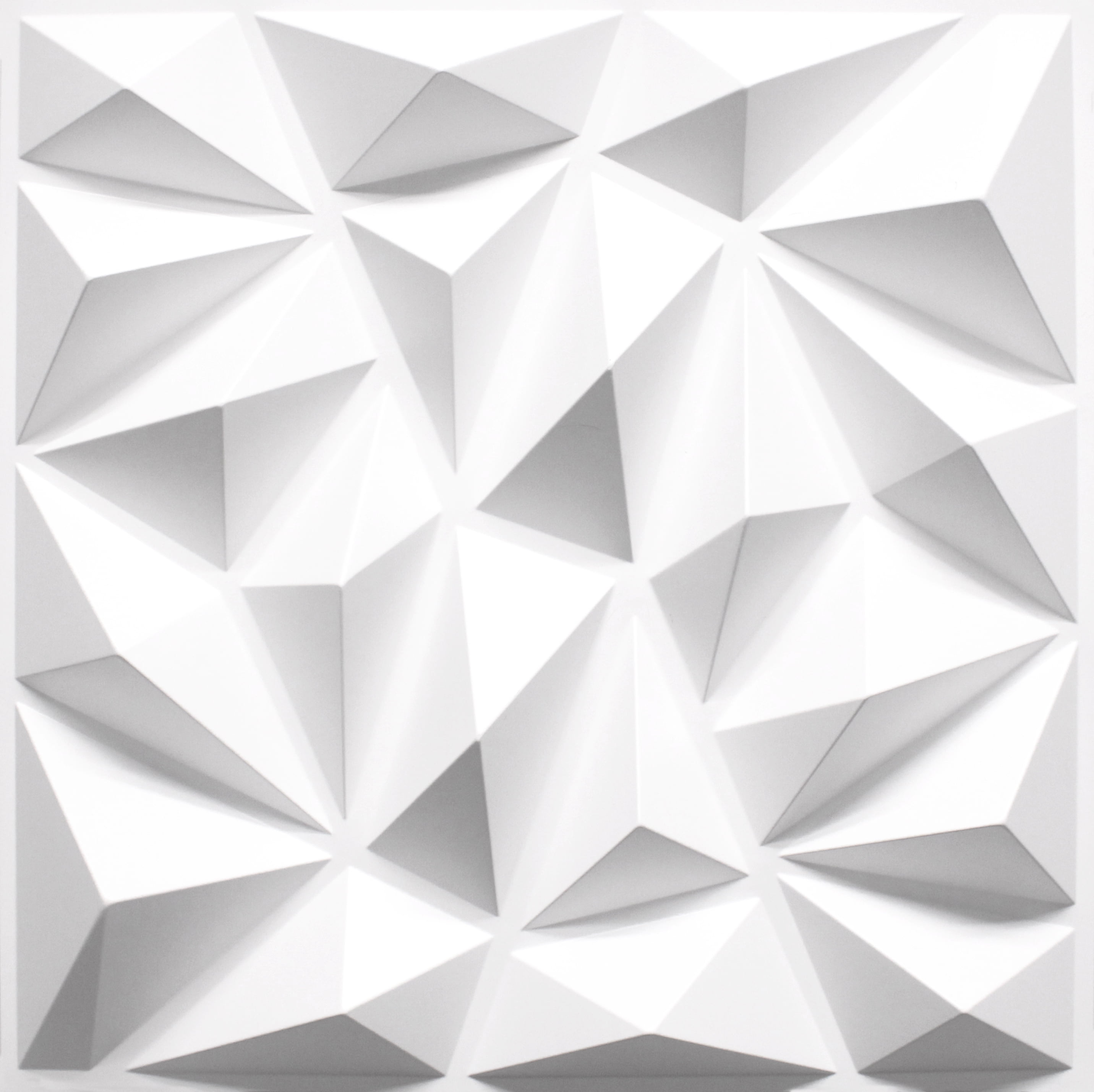 Dundee Deco 3D Wall Panels - Geometric Diamond Paintable White PVC Wall ...