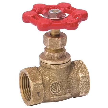 B&K Proline Stop Valve, 1/2 in, FPT, 125 psi, Brass Body, 6-Point Cast ...