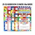 Candy Bar Classroom Awards 25 pk Different Elementary Themed End of ...