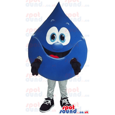 Fuuny Blue Drop Plush SPOTSOUND Mascot With Cartoon Big Eyes - Mascots ...