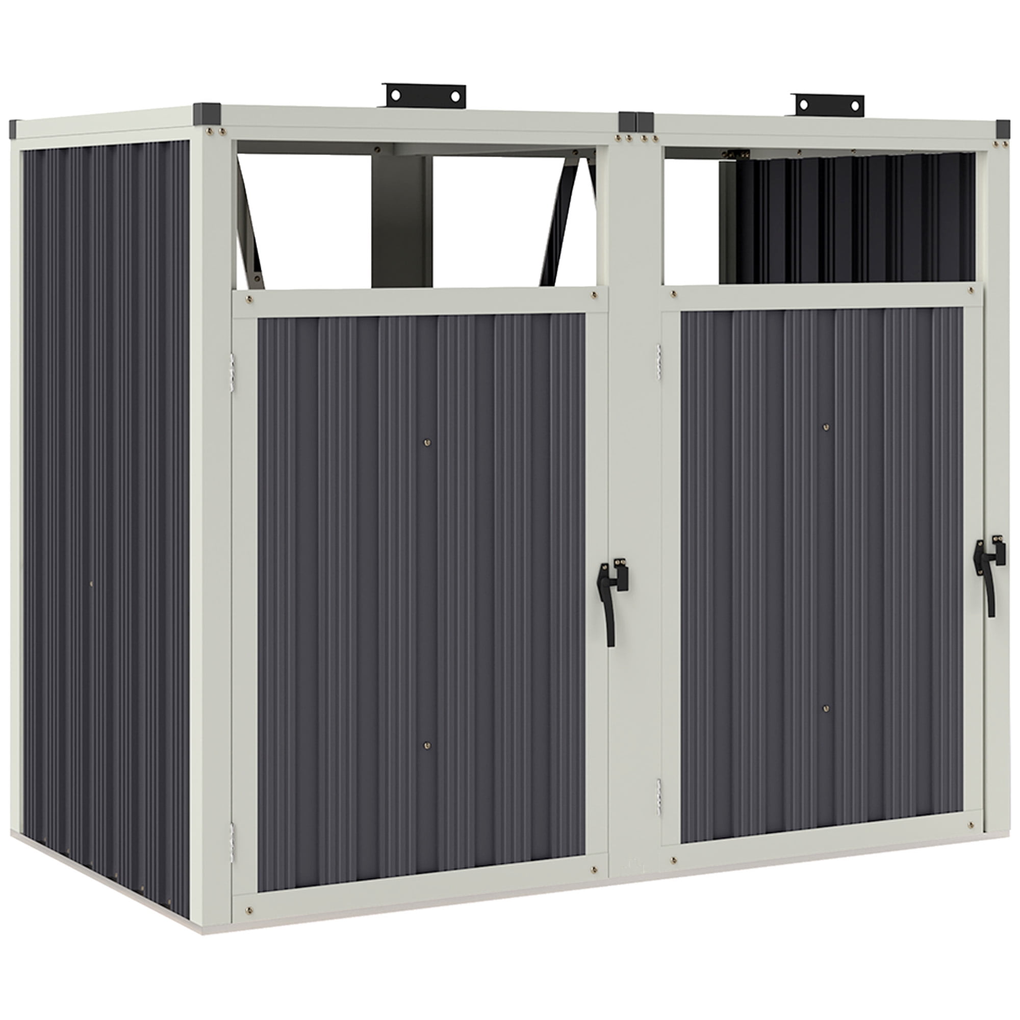 Click here for Outsunny Double Garbage Bin Shed  Lockable Storage... prices