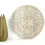 Haussmann® Teak Lotus Panel Inlay Round 60 cm H Sand Washed - Walmart.com