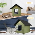 Heated Cat Houses for Outdoor Cats - Elevated Weatherproof Insulated ...