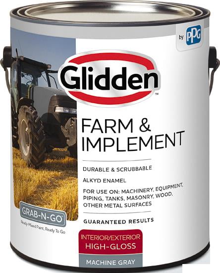 Glidden Farm & Implement Interior/Exterior Paint, Machine Grey, High ...