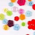 FRCOLOR Colorful Resin Buttons for DIY Crafts Assorted Color Smooth and ...