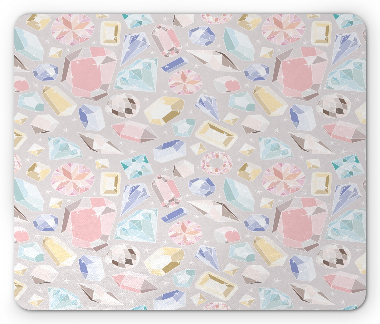 Pastel Mouse Pad, Colorful Diamond Gemstone Rich Feminine Women Fashion ...