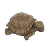 Solid Rock Stoneworks Extra Large Turtle Concrete Statue, 9" Tall, Aged Pine Color - Walmart.com