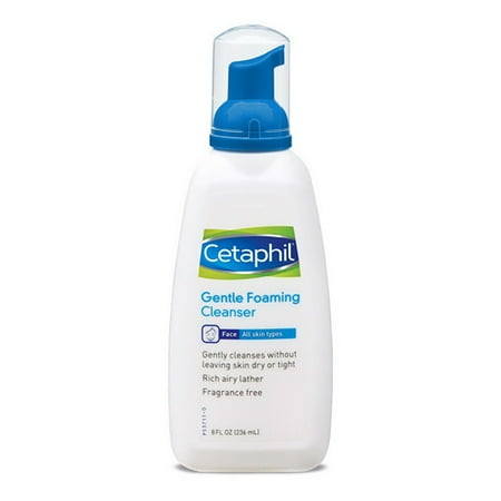 Cetaphil Gentle Foaming Facial Cleanser All Skin Types, 8 Oz - Walmart ...