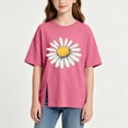 Ashyfjp Fashion Tops for Girls Casual Short Sleeve Crew Neck Tee with ...