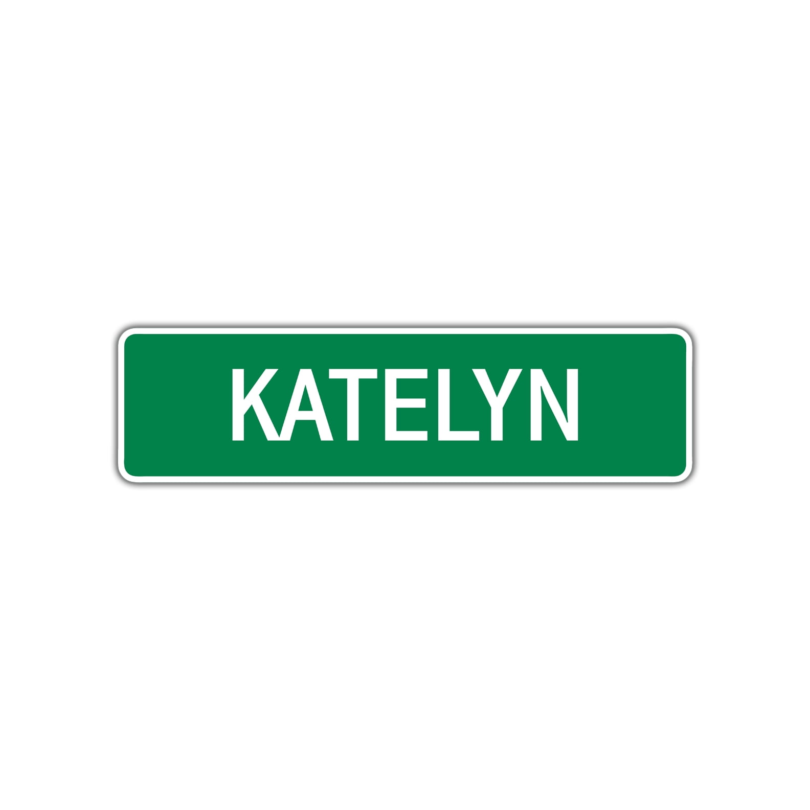 Katelyn Girls Children Indoor Outdoor Name Letter Printed Label Wall ...