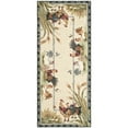 SAFAVIEH Chelsea Lanford Rooster Wool Area Rug, Ivory, 5'6" x 5'6 ...