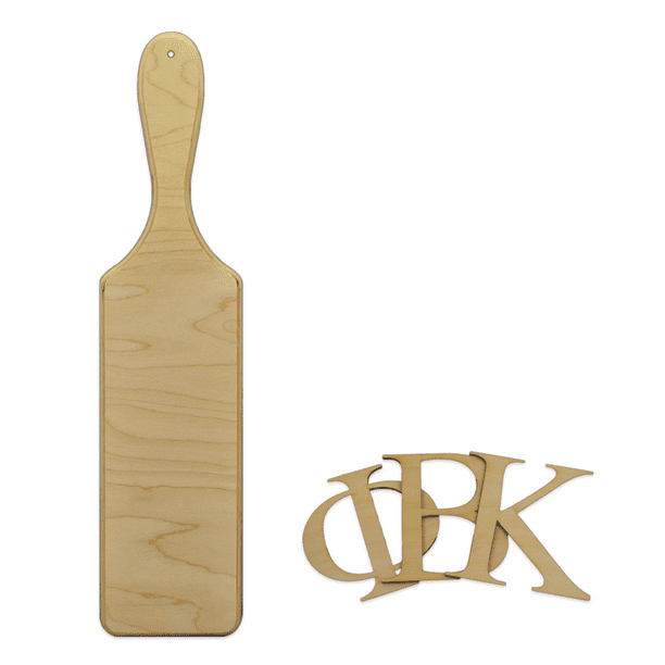 Greek Fraternity Wood Paddle & Letter Kit, 21" Paddle w/ Round Handle ...