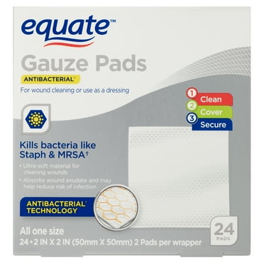 Equate Wound Care Kit Variety Pack, 25 Pads & Tape, Assorted Sizes ...