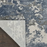 Nourison Rustic Textures Abstract Grey/Blue 7'10" x 10'6" Area Rug ...