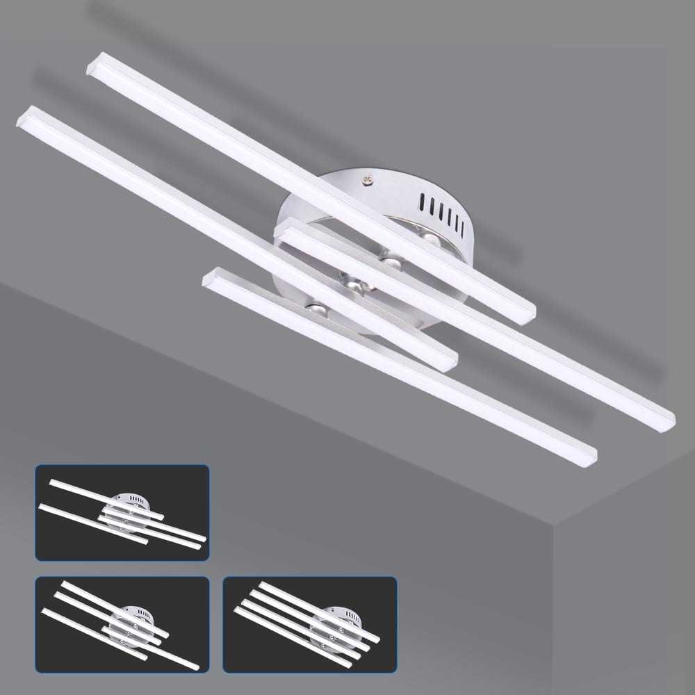 AOZBZ Modern Led 4 Parallel Light Tubes Ceiling Light Kitchen Living ...