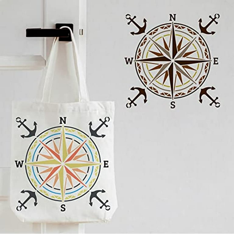 Compass And Anchor Drawing