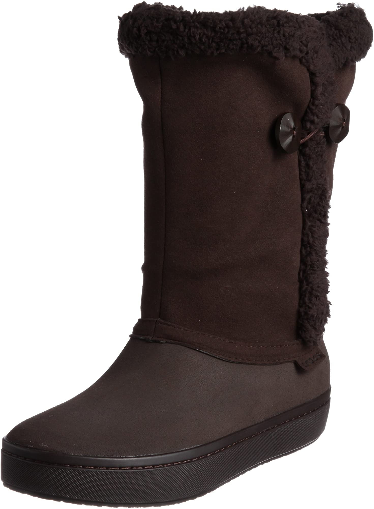 Crocs Womens Modessa Synthetic Suede Button Boot Shoes | Walmart Canada