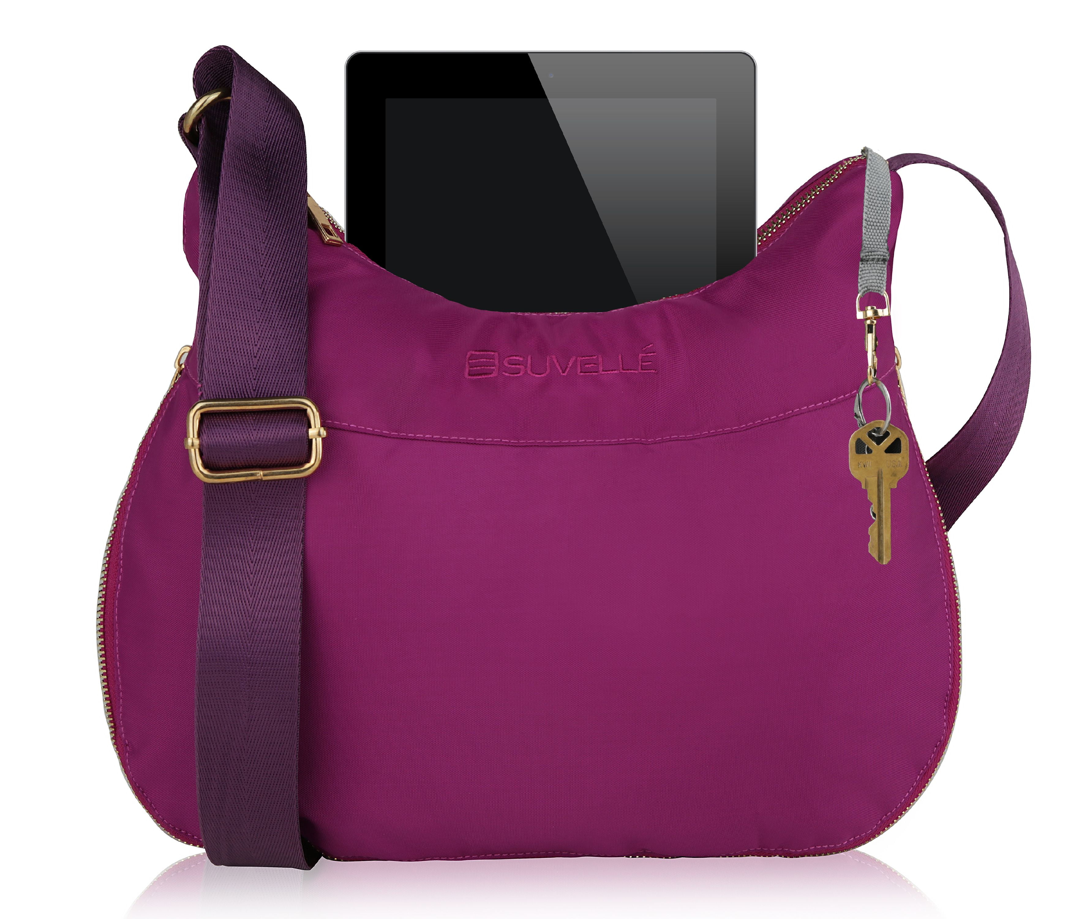 Suvelle Lightweight Hobo Travel RFID Blocking Expandable Crossbody Bag ...