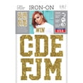 SEI 3-inch Varsity Glitter Iron-on Heat Transfer Letters, Gold ...