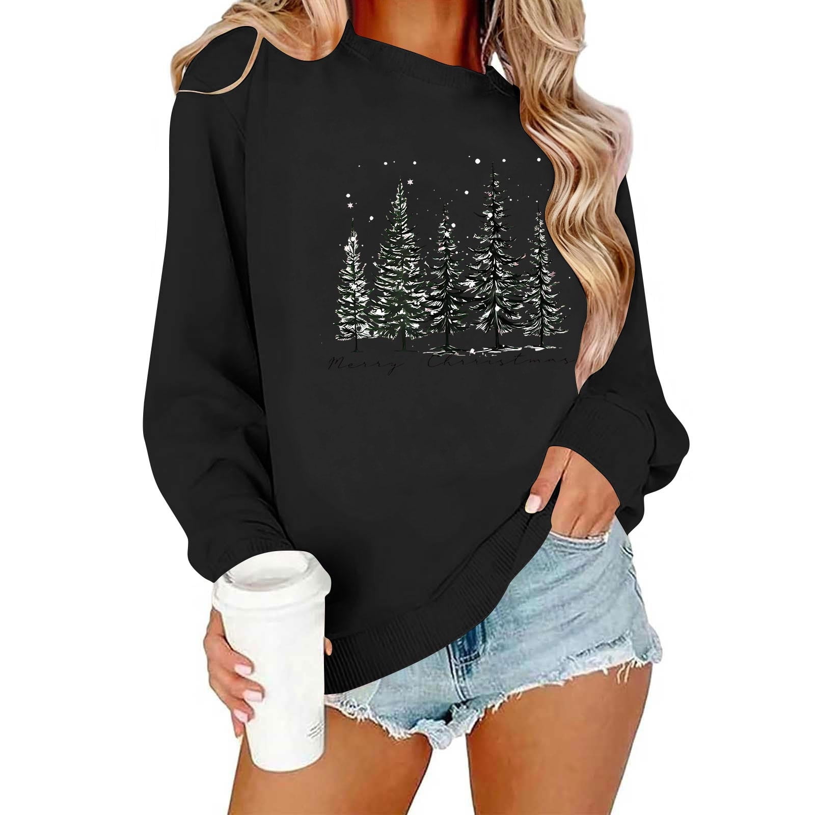 Click here for Diufon Christmas Sweatshirts For Women Loose Cute... prices