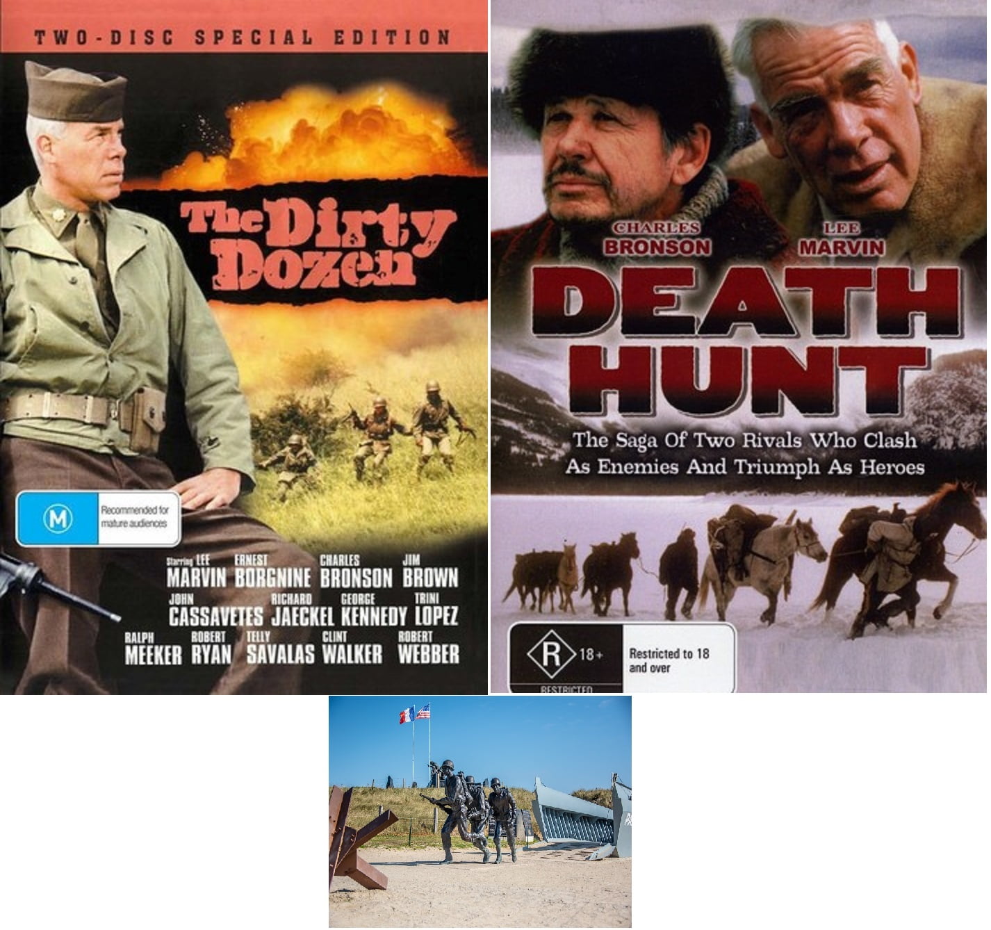 Lee Marvin Triple Feature The Dirty Dozen One 1 & Two 2 plus Death Hunt ...
