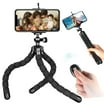 GLUAAE Bendable Smartphone Mount, Travel Tripod Stand with Remote for ...