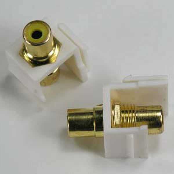 ACCL RCA Yellow F/F Keystone Module White, 4 Pack - Walmart.com