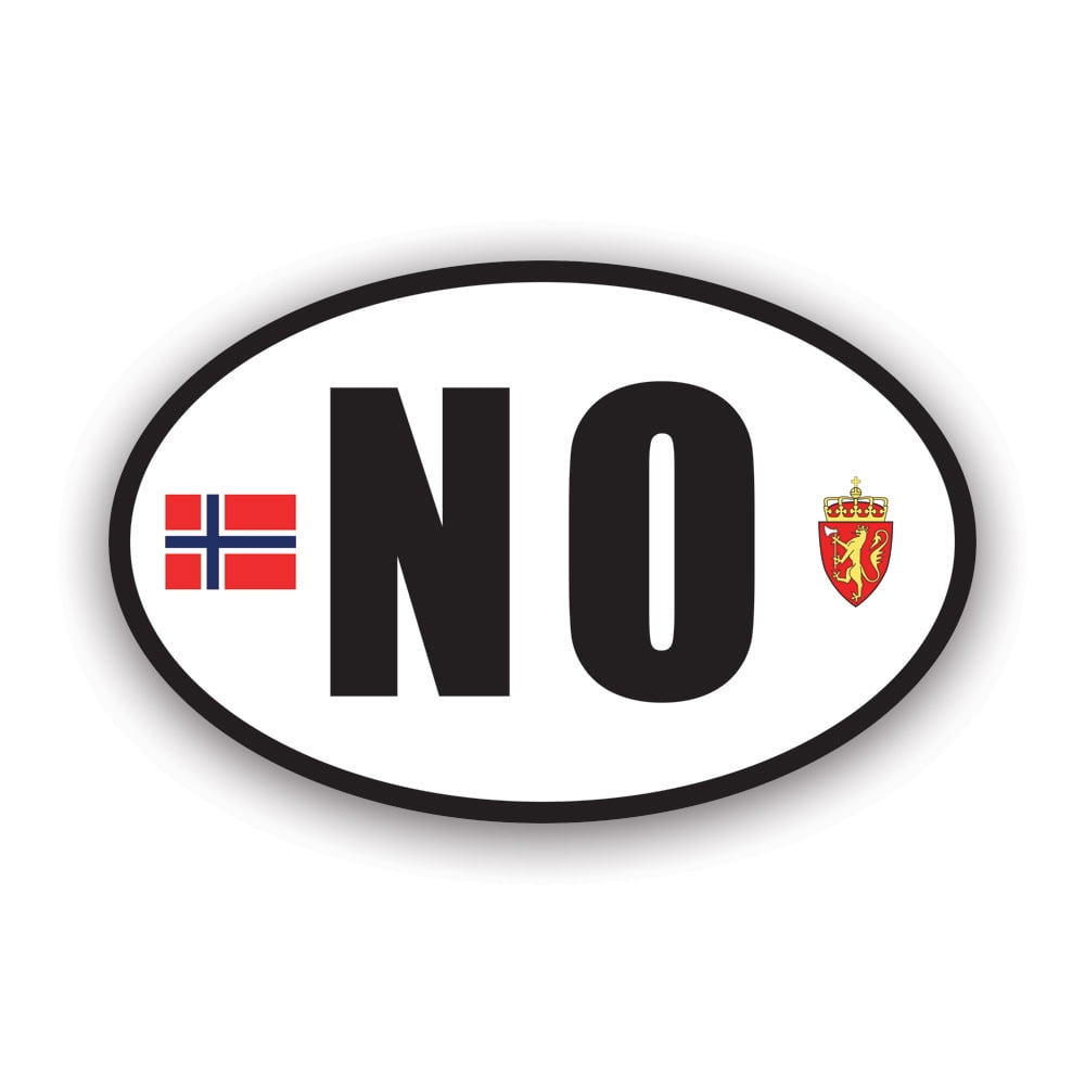 Norway Oval Sticker Decal - Self Adhesive Vinyl - Weatherproof - Made ...