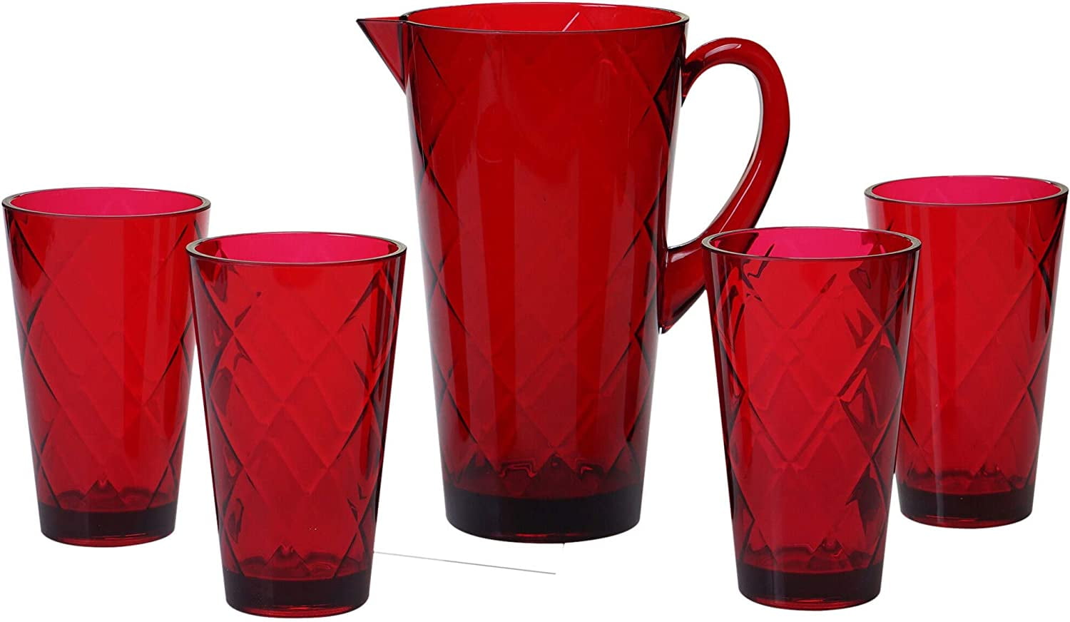 Certified International 5-piece Ruby Diamond Acrylic Drinkware Set ...