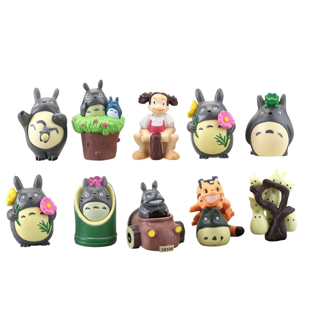 My Neighbor Totoro Figure 10PCS Mini Resin Japanese Anime Totoro ...