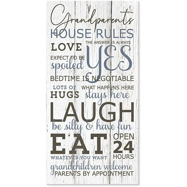 Grandparents House Rules Rustic Wood Wall Sign 9x18 - Walmart.com
