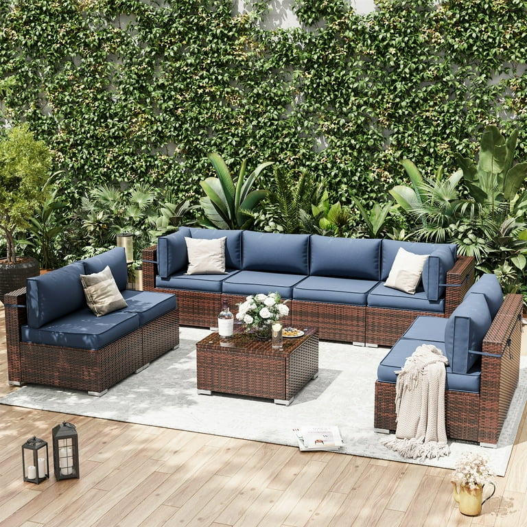 Modular rattan sofa set store