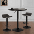 Magshion 3 Pieces Bar Table and Chair Set, 31.5" Adjustable-Heigh Pub ...