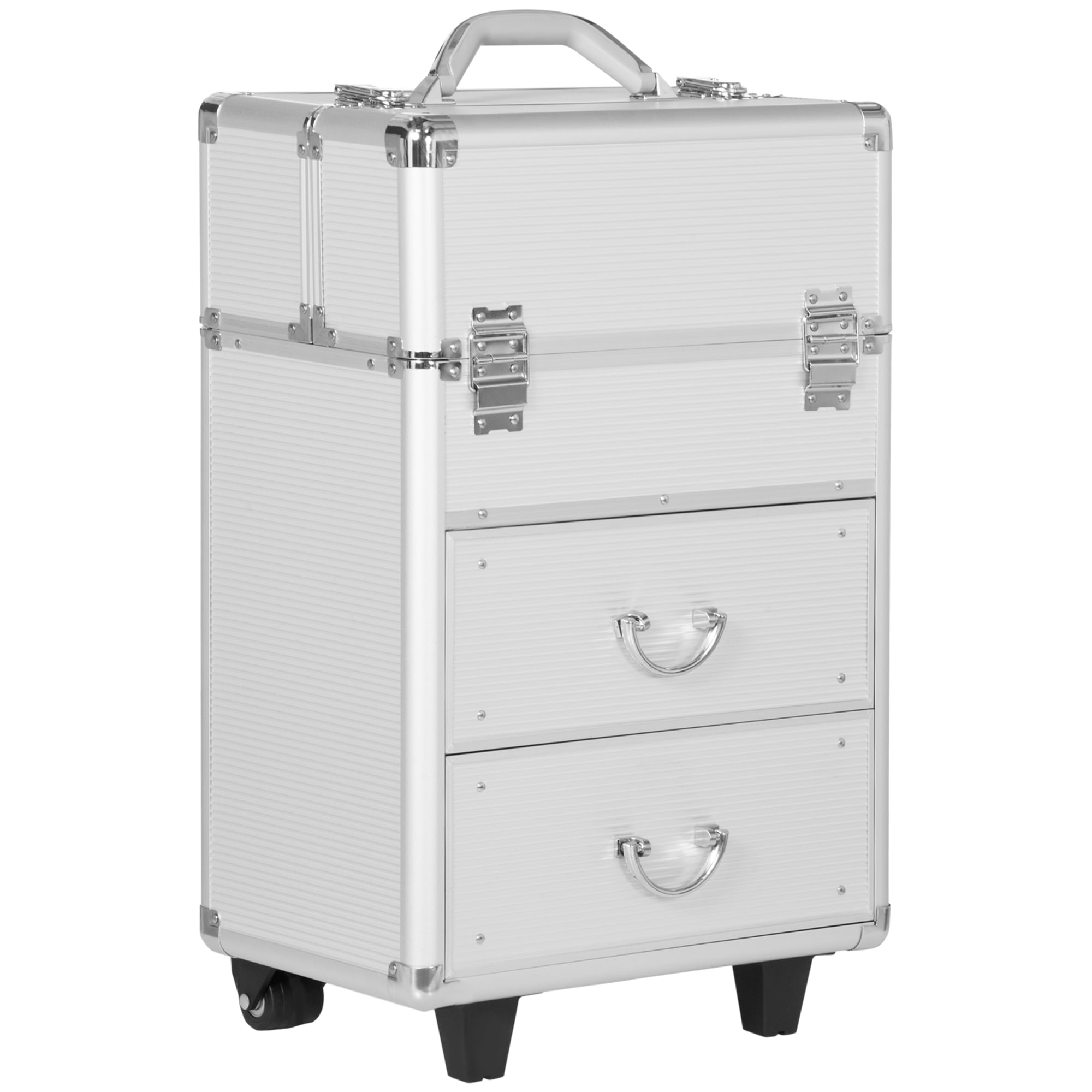 Click here for Homcom Rolling Makeup Train Case Traveling Cart W/... prices