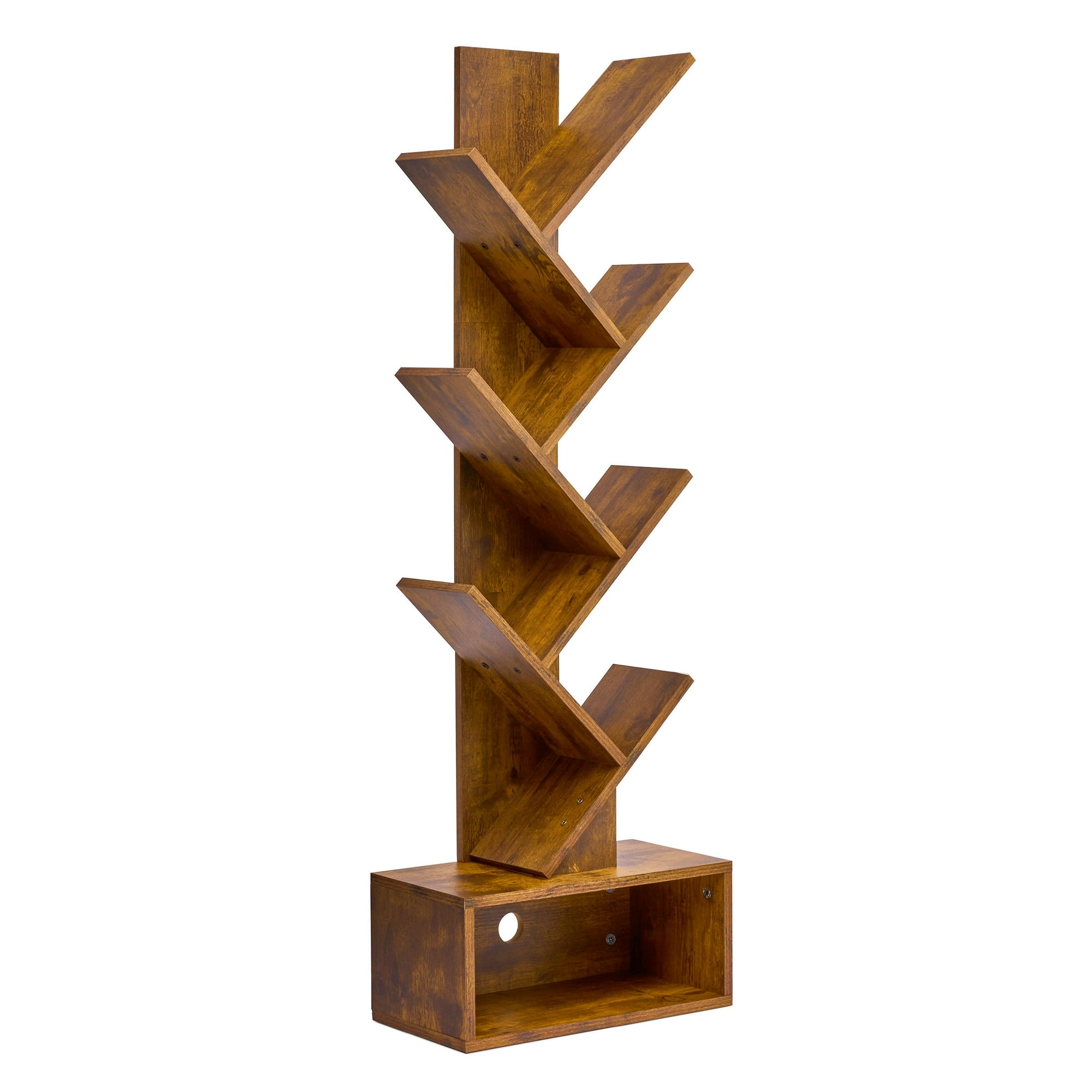 Click here for Sorbus 7-Tier Zigzag Tree Bookshelf With Drawer -... prices