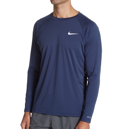 Nike Swim Men's Essential Long Sleeve Hydro Rash Guard Midnight Navy ...