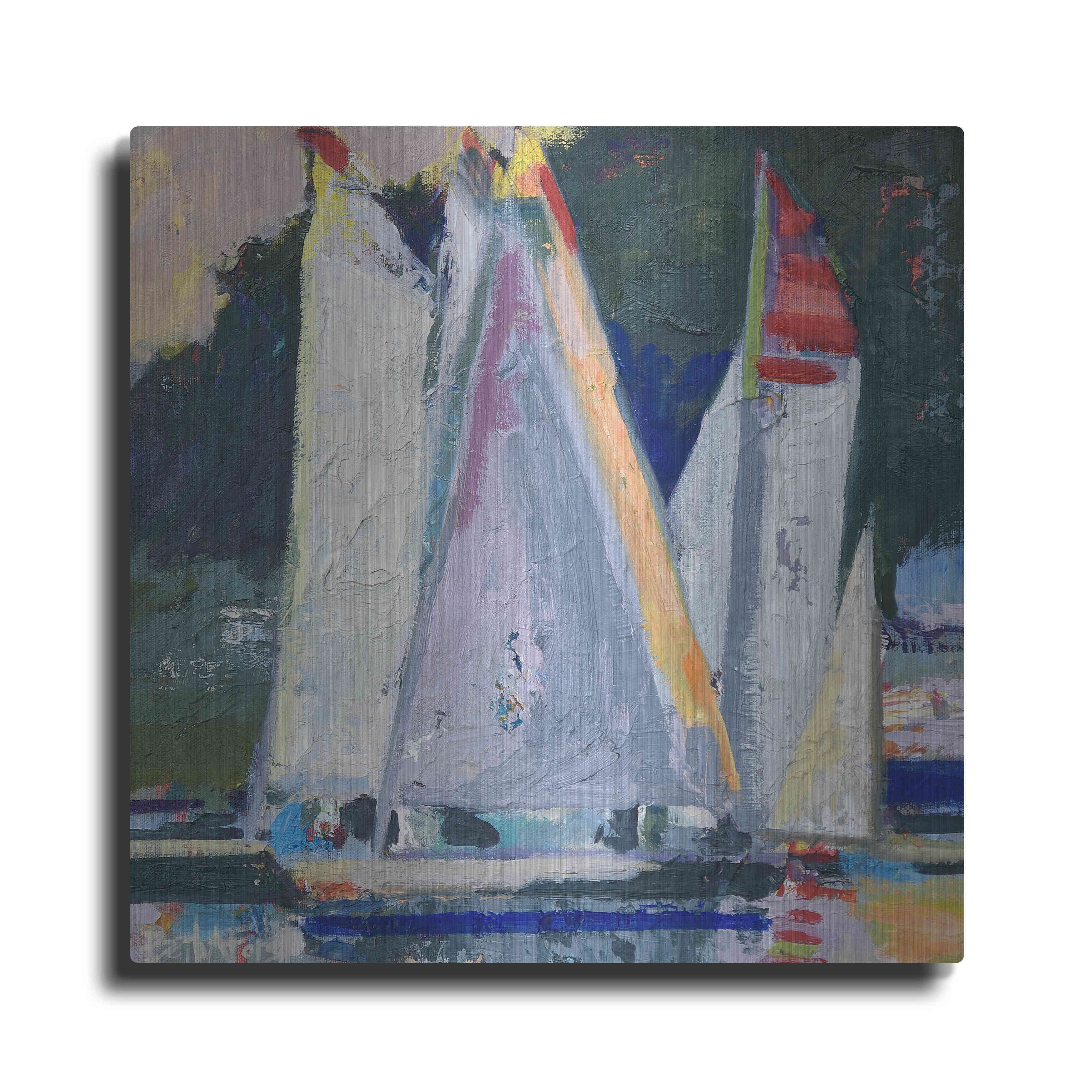 Luxe Metal Art 'Waiting For Wind' by Beth Forst, Metal Wall Art, 36"x36 ...